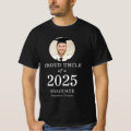Bold White Text Photo Proud Uncle of 2025 Graduate T-Shirt | Zazzle