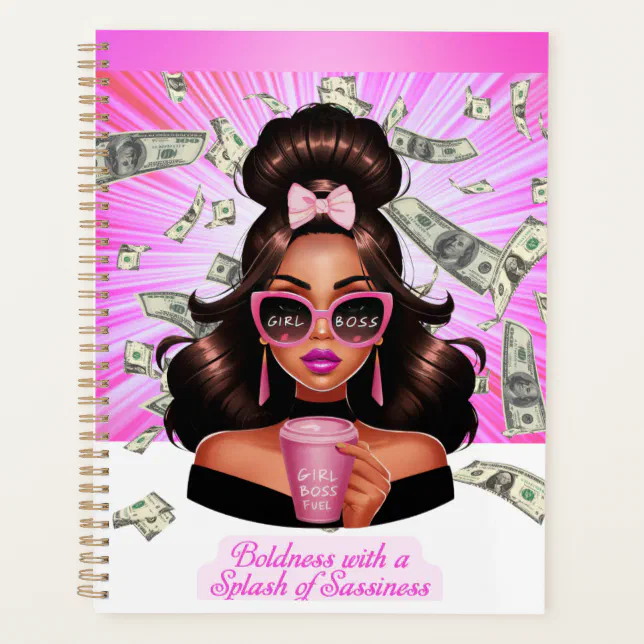 BOLDNESS WITH A SPLASH OF SASSINESS Spiral Note Planner | Zazzle