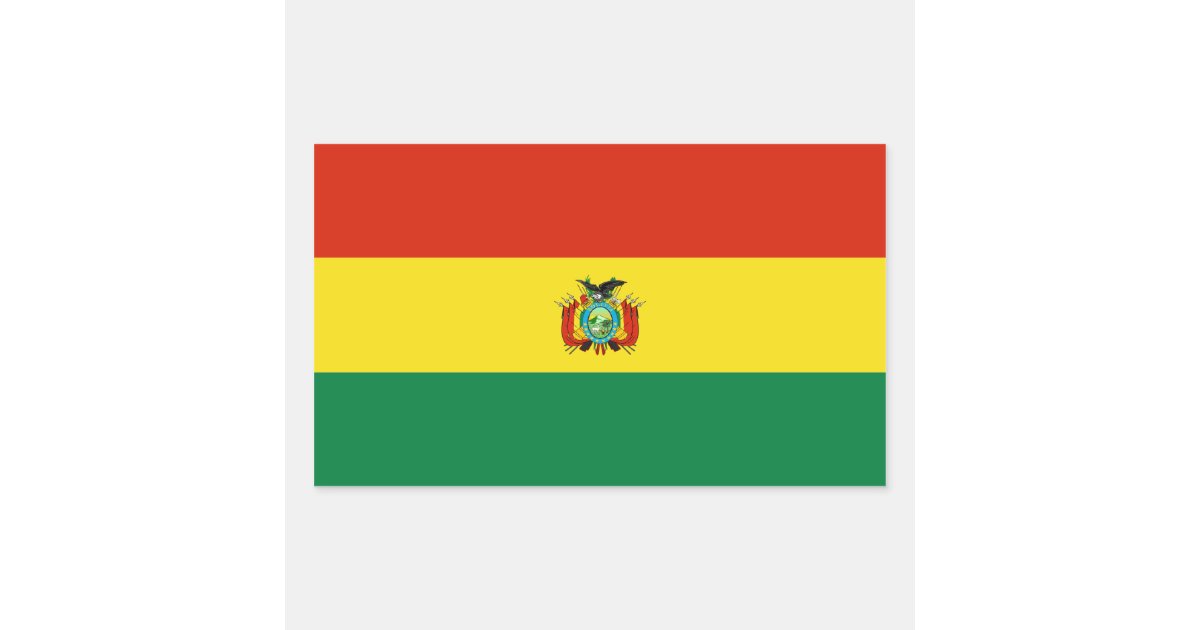 Bolivia/Bolivian Flag Rectangular Sticker | Zazzle.com
