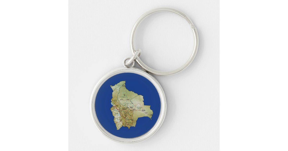 Bolivia Map Keychain | Zazzle