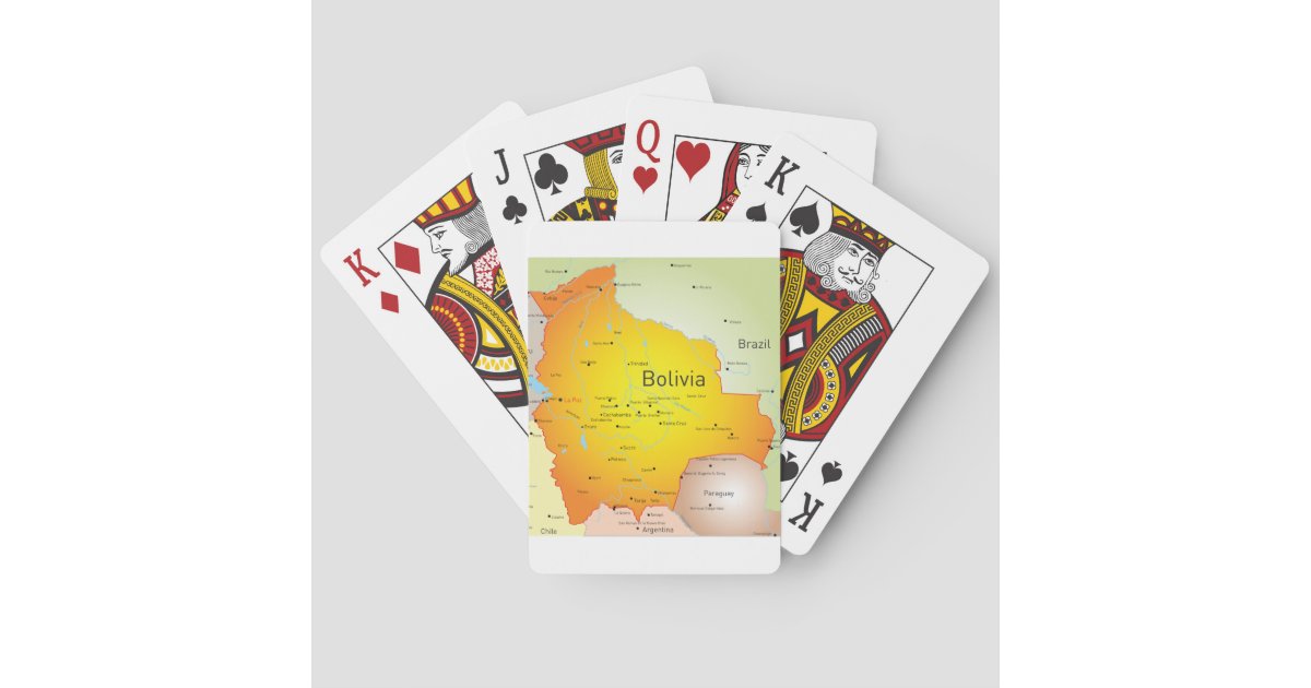 Bolivia Map Playing Cards | Zazzle