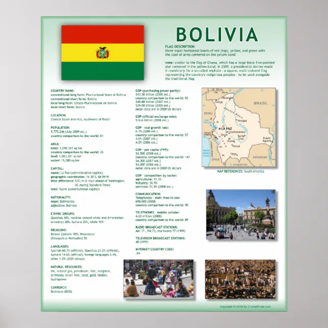 Bolivia Poster | Zazzle