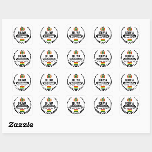 Bolivia Square Sticker | Zazzle