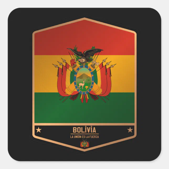 Bolivia Square Sticker | Zazzle