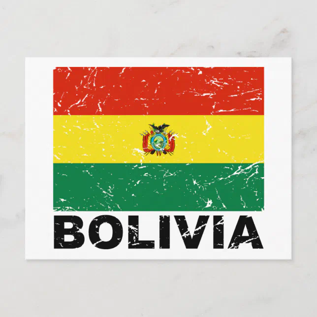 Bolivia Vintage Flag Postcard | Zazzle