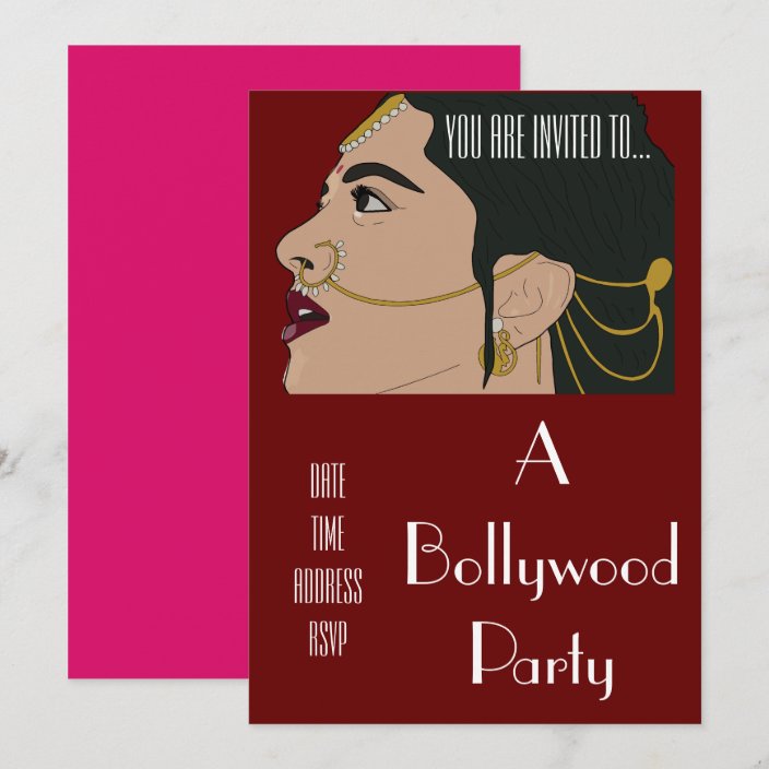 Bollywood Indian dress up party Invitation | Zazzle.com