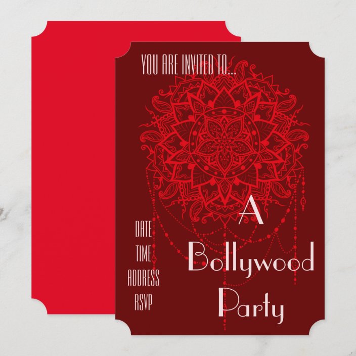Bollywood Indian dress up party Invitation | Zazzle.com
