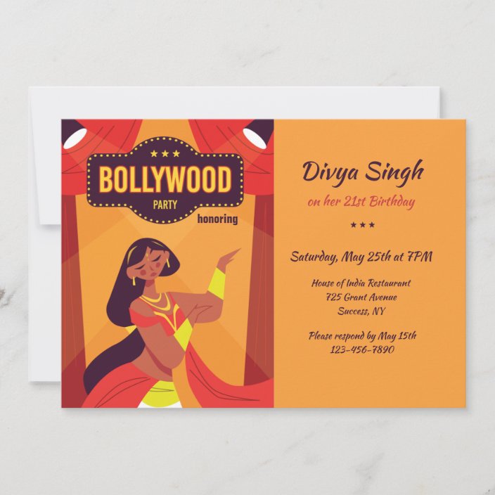 Bollywood Party Invitation | Zazzle.com