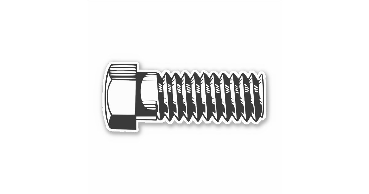Bolt screw sticker | Zazzle