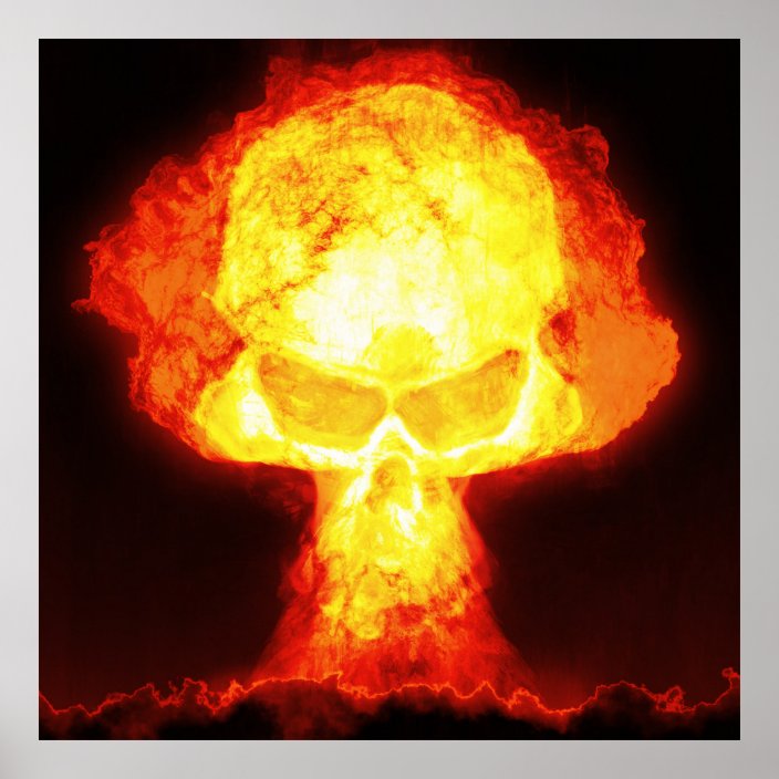 Bomb with Skull Poster | Zazzle.com