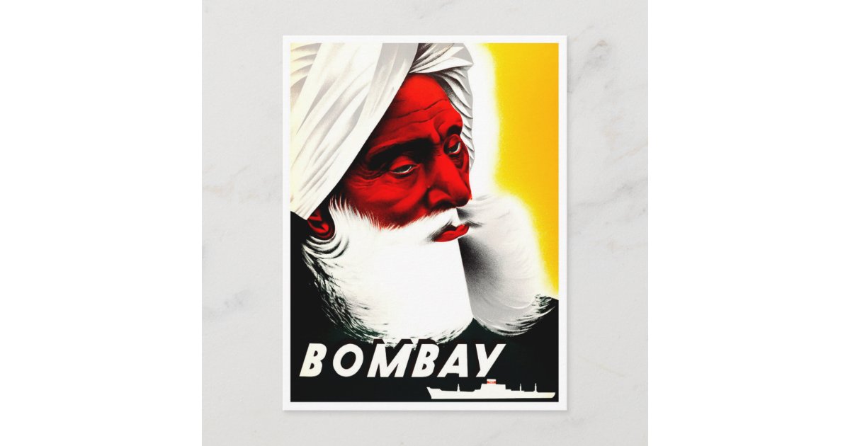 Bombay India vintage travel postcard | Zazzle
