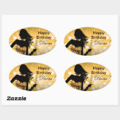 Bombshell Bling Glitter Party Dress oval | gold Oval Sticker | Zazzle