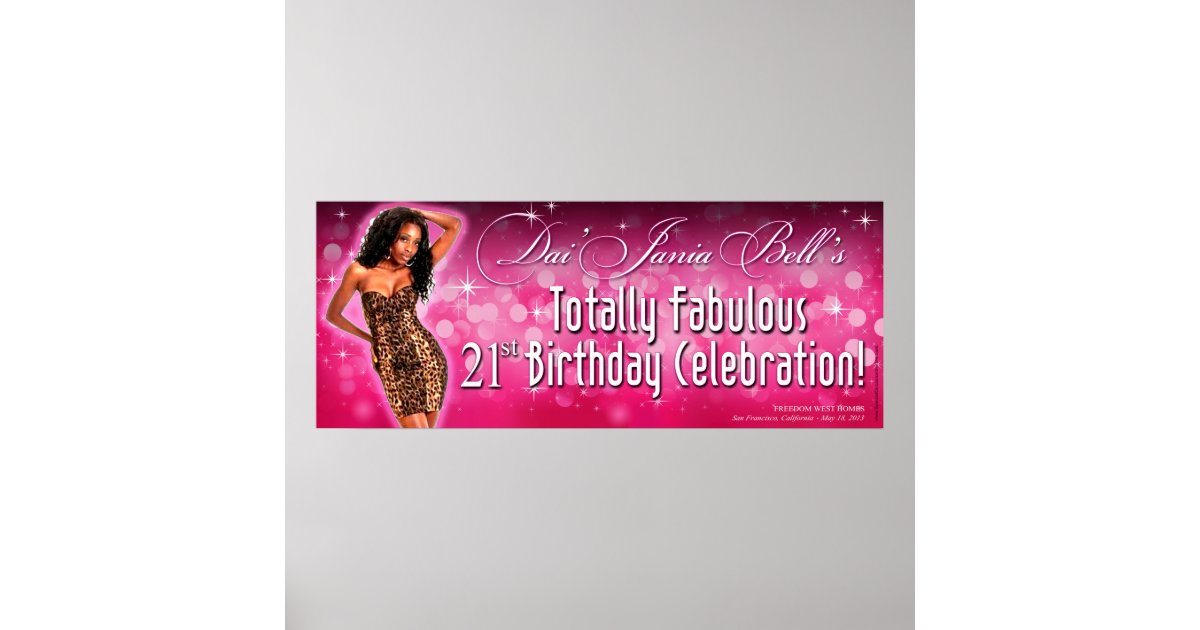 Bombshell Sparkle Leopard Party Banner 40x16 Poster | Zazzle