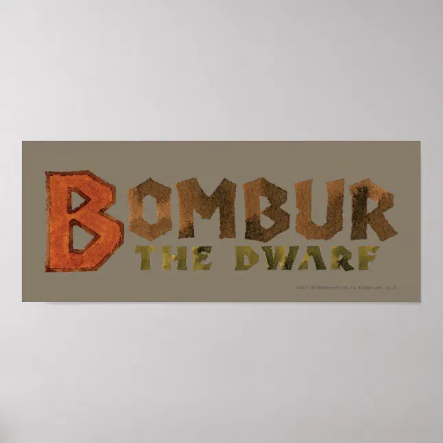 Bombur Name Poster | Zazzle