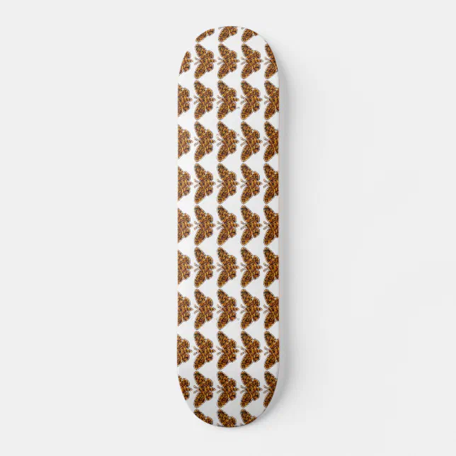 Bombyx Mori Silk Moth Life Cycle Silhouette Skateboard Deck | Zazzle