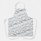 Bon Appetit French Chef Black and White Pattern Apron | Zazzle