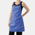 Bon Appetit French Chef Blue and White Pattern Apron | Zazzle