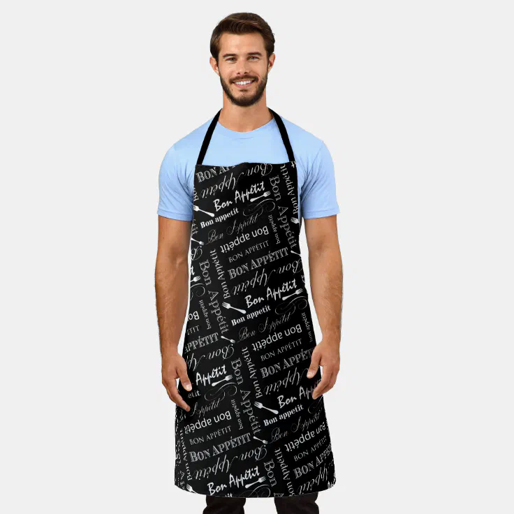 Bon Appetit French Chef Funny Foodie Apron | Zazzle
