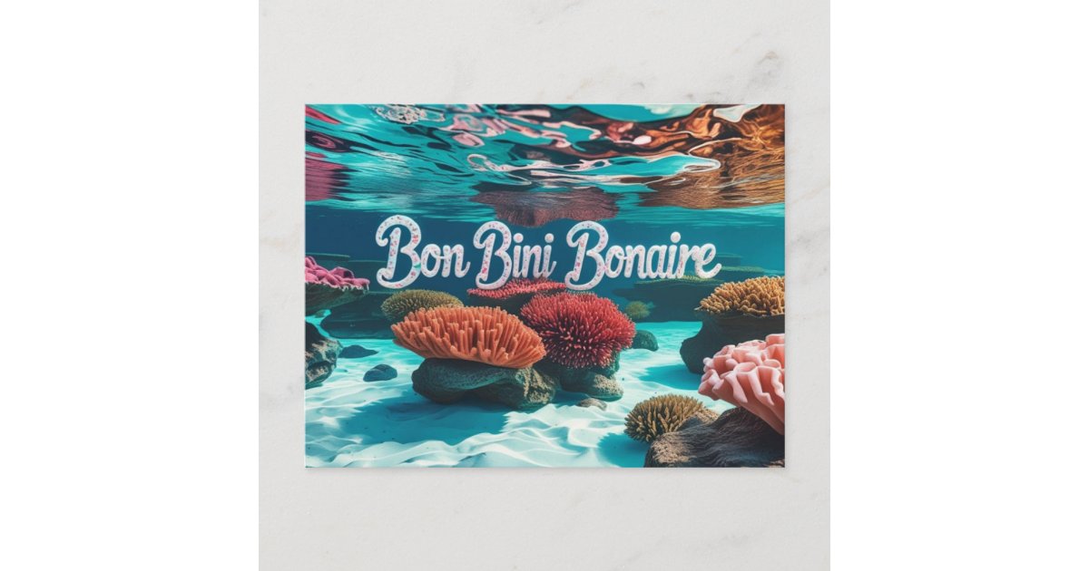 Bon bini bonaire postcard | Zazzle