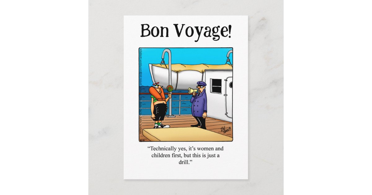 Bon Voyage Humor Postcard | Zazzle