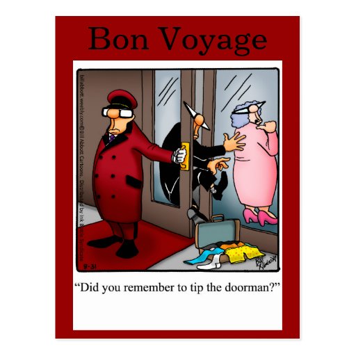 Bon Voyage Humor Postcard | Zazzle