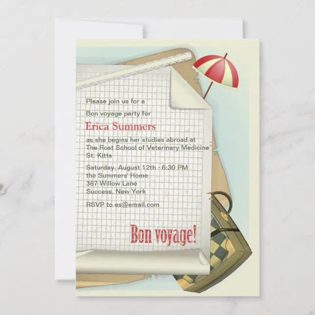 Bon Voyage Party Invitation | Zazzle
