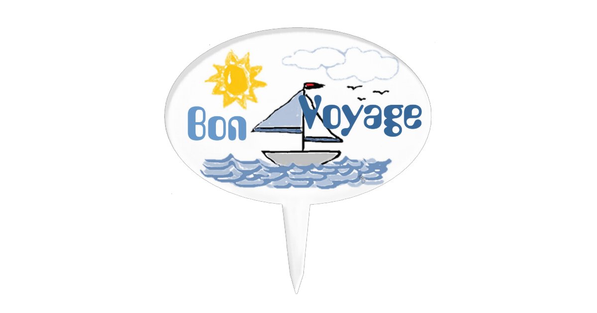 Bon Voyage (PB) Cake Topper | Zazzle