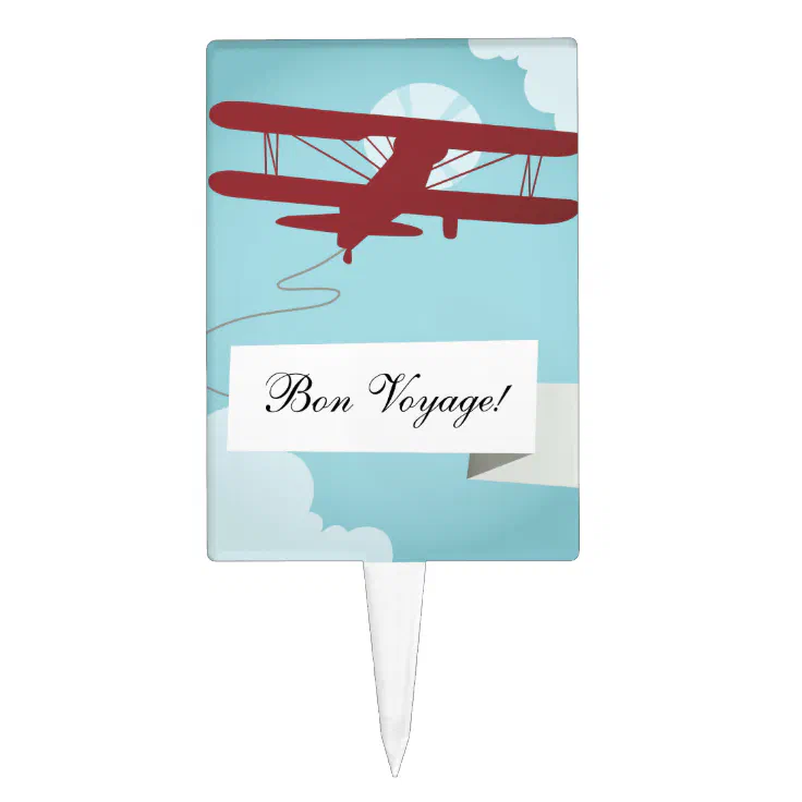 Bon Voyage Retirement Cake Topper | Zazzle