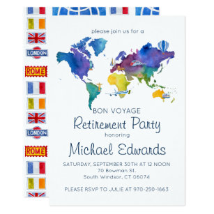 Bon Voyage Invitations | Zazzle