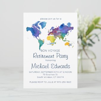 Bon Voyage Retirement Party Invitation | Zazzle