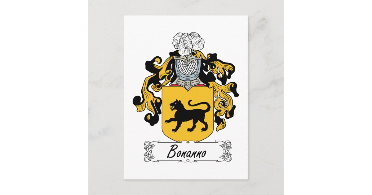 Bonanno Family Crest Postcard | Zazzle