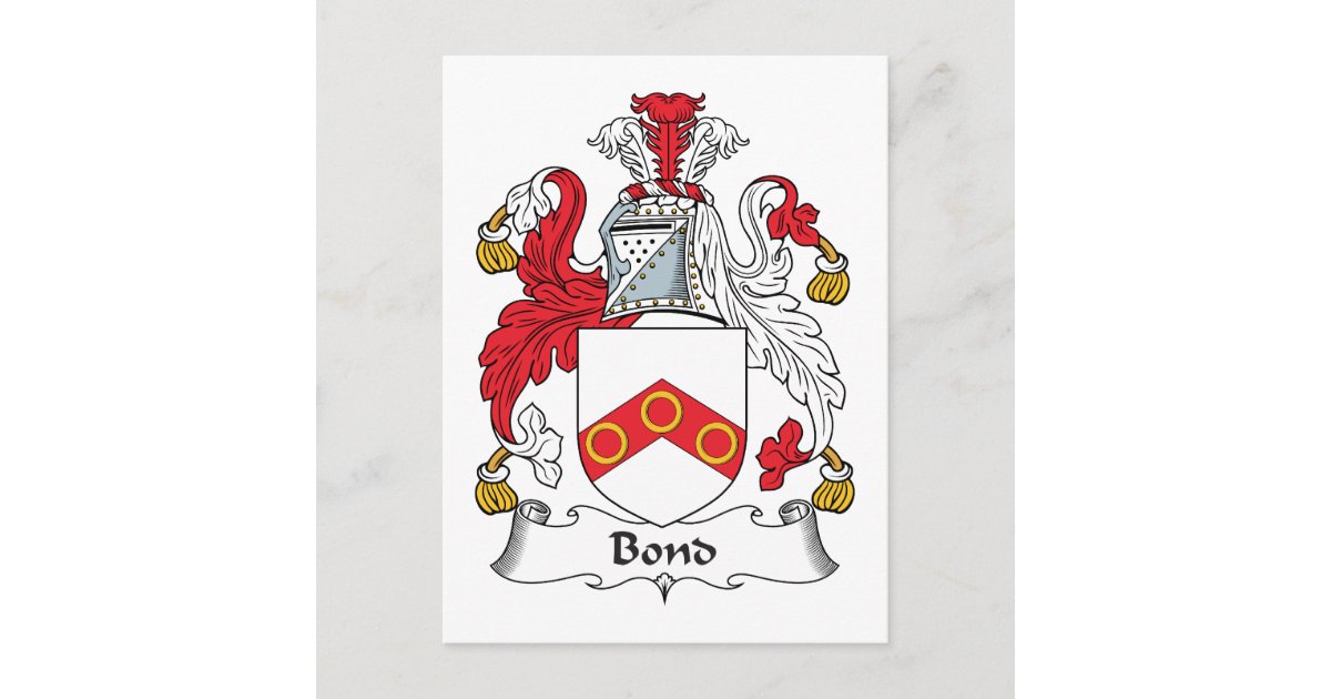 Bond Family Crest Postcard | Zazzle