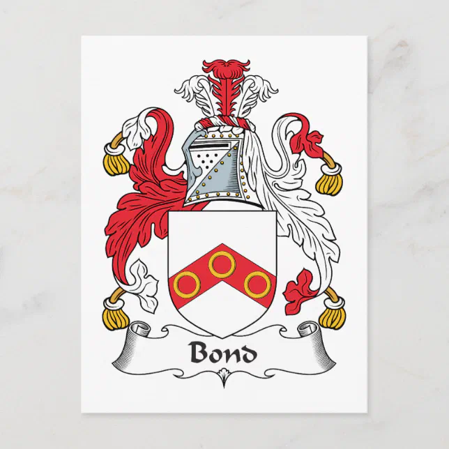 Bond Family Crest Postcard | Zazzle