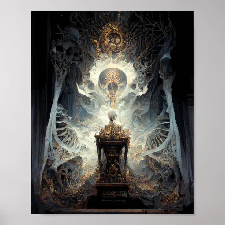 Bone Altar 2 Fantasy Sci-Fi Art Poster | Zazzle
