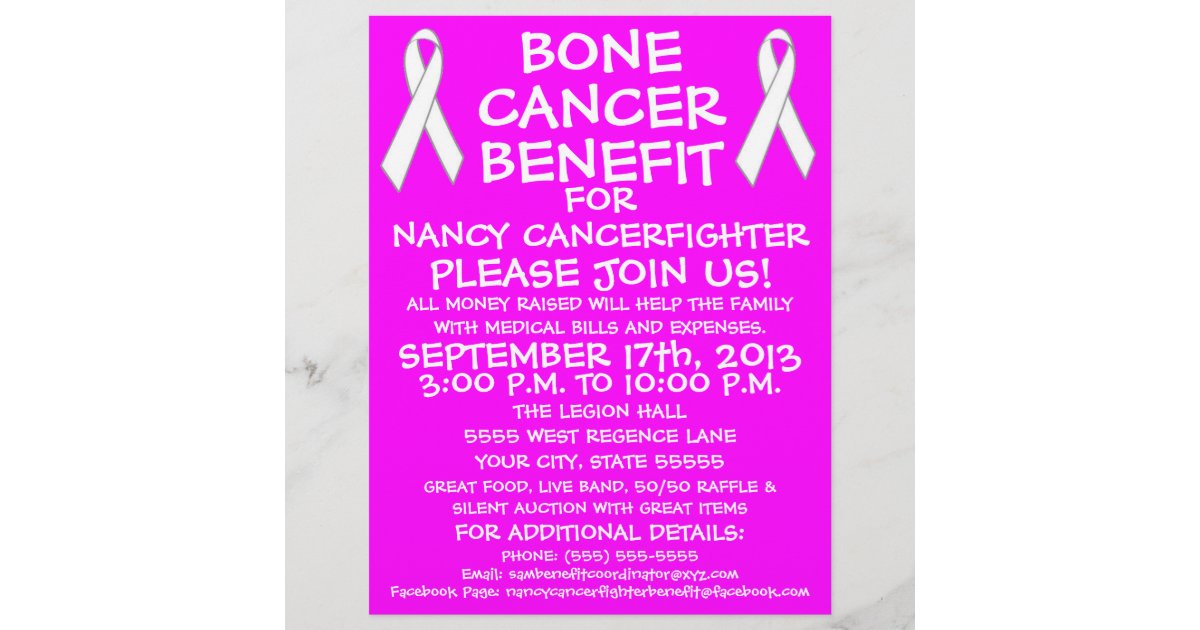 Bone Cancer Benefit Flyer | Zazzle