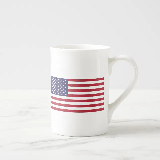 Bone China Mug with Flag of USA | Zazzle