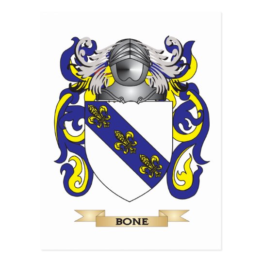 Bone Coat of Arms (Family Crest) Postcard | Zazzle.com