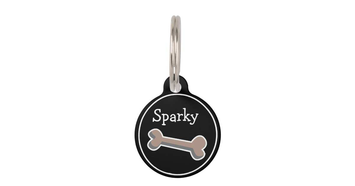 Bone Design Dog Pet Tag | Zazzle