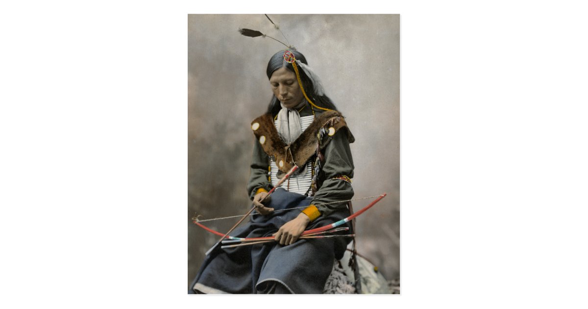 Bone Necklace, Council Chief 1899 Postcard | Zazzle.com