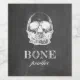 Bone powder. Chalkboard Halloween party. Skull Wine Label | Zazzle