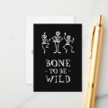 Bone to be wild Skeleton Halloween Classroom Cards | Zazzle