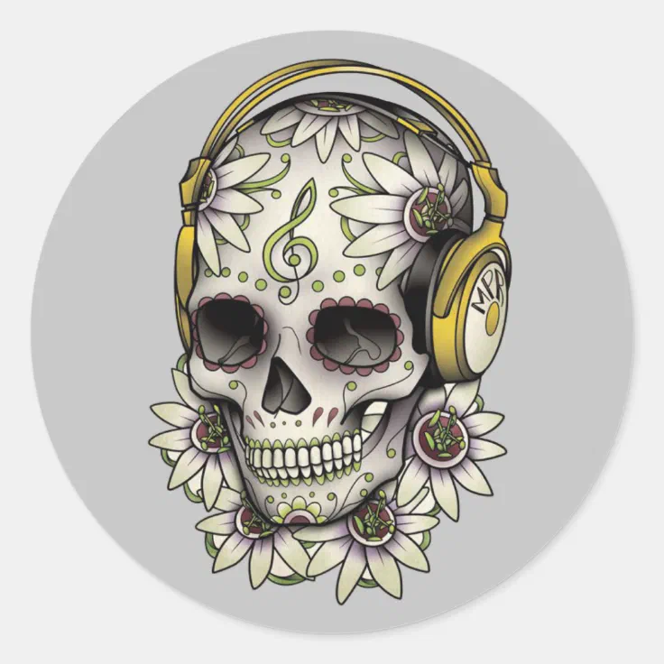 bones and botany classic round sticker | Zazzle