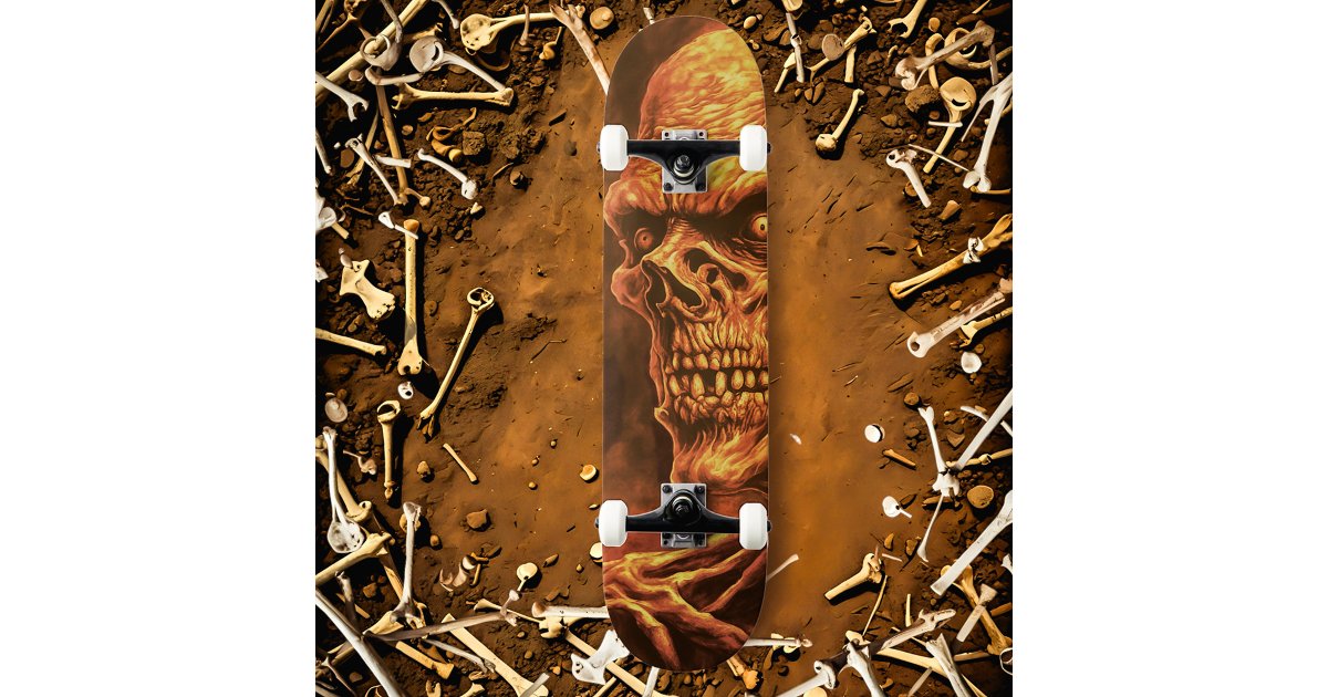 Boneyard Shredder: zombie skeleton Skateboard | Zazzle