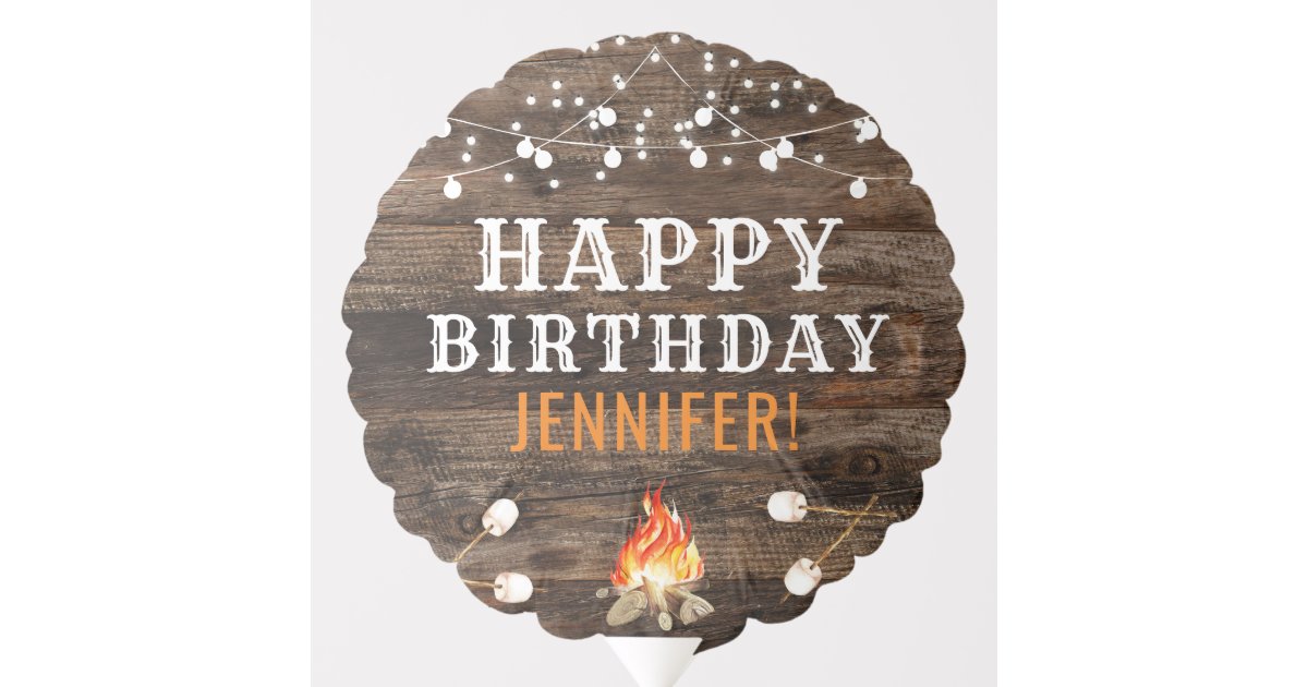 Bonfire Birthday Party Balloon | Zazzle