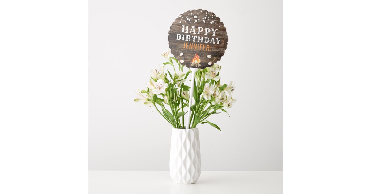 Bonfire Birthday Party Balloon | Zazzle