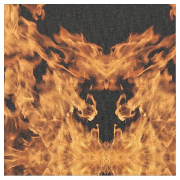 Fire and Flames Fabric | Zazzle