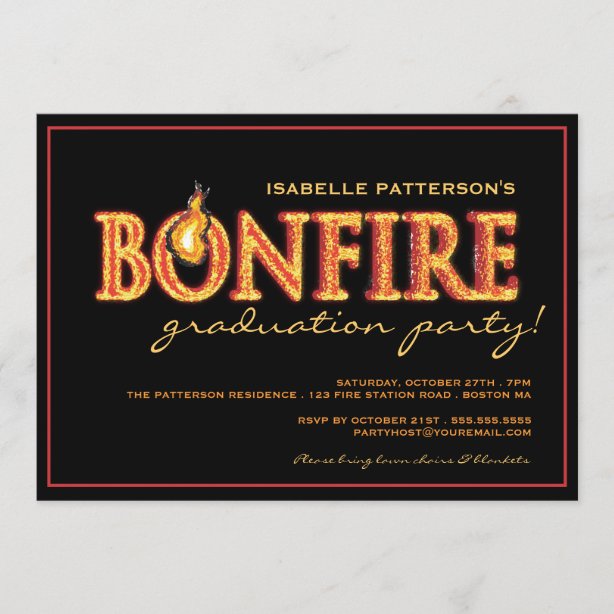 Flame Invitations (UPDATED 2021) | Zazzle