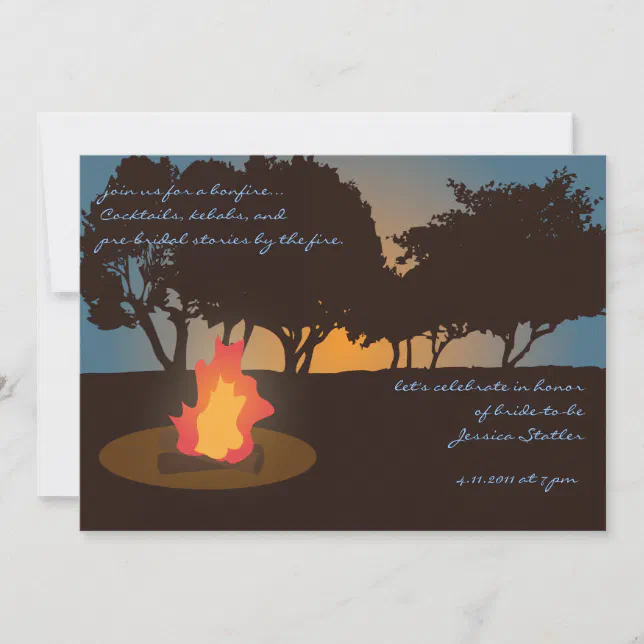Bonfire Invitation | Zazzle