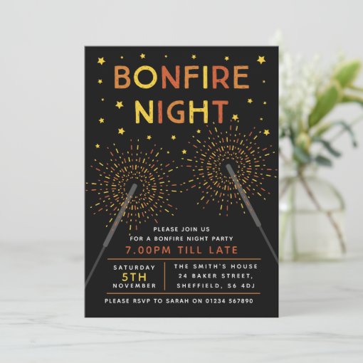 Bonfire Night Party invitation | Zazzle