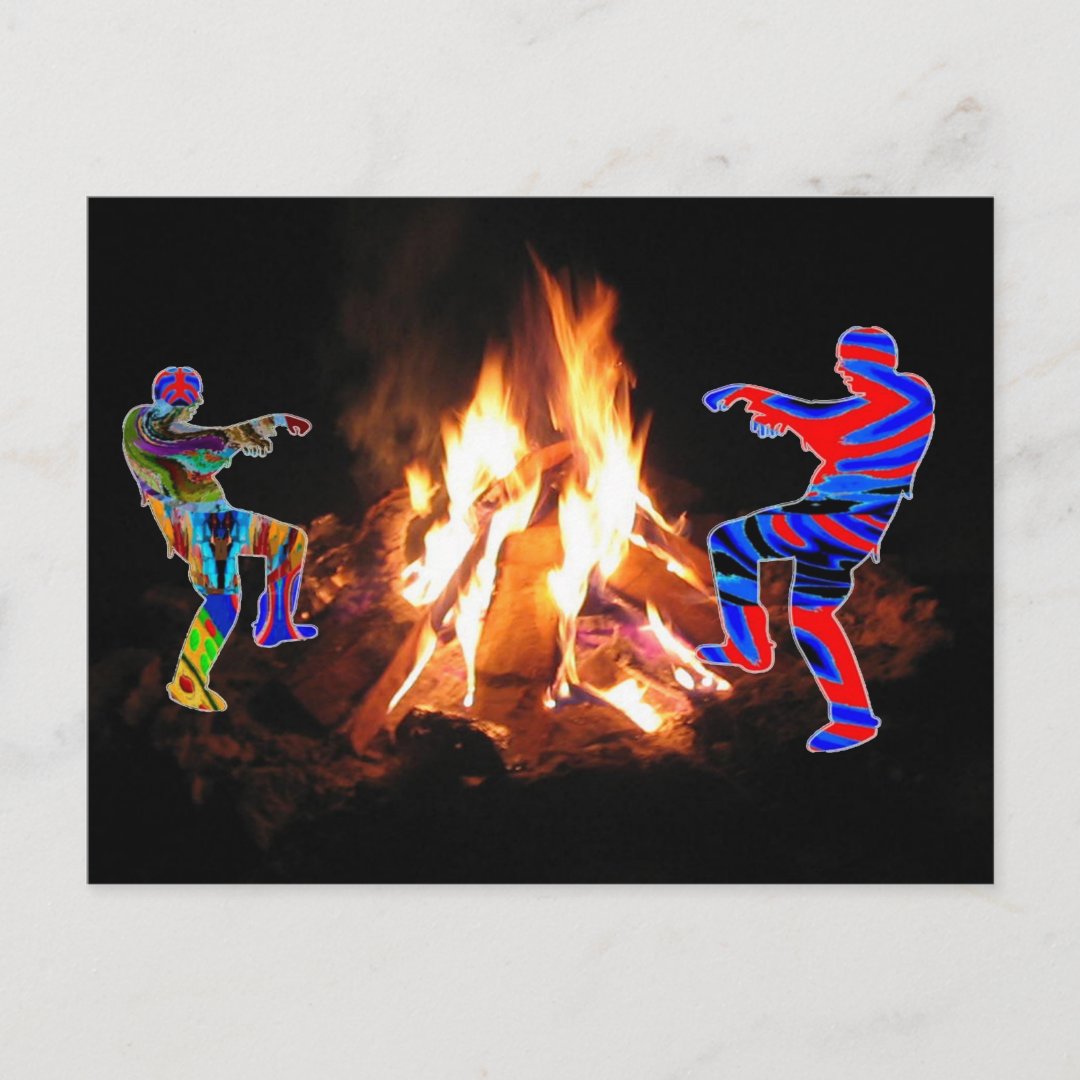 BonFire Party Bon Bonne Fire Postcard | Zazzle